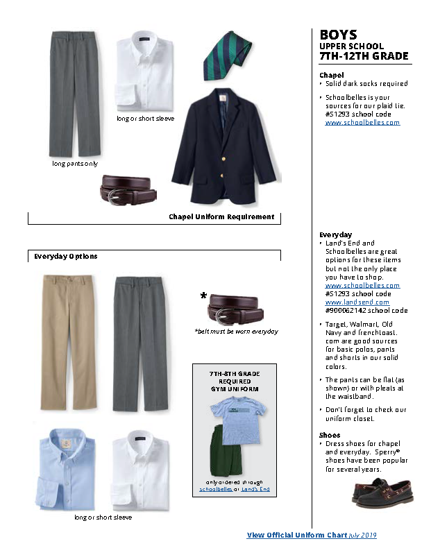 Uniforms – Westside Christian Academy